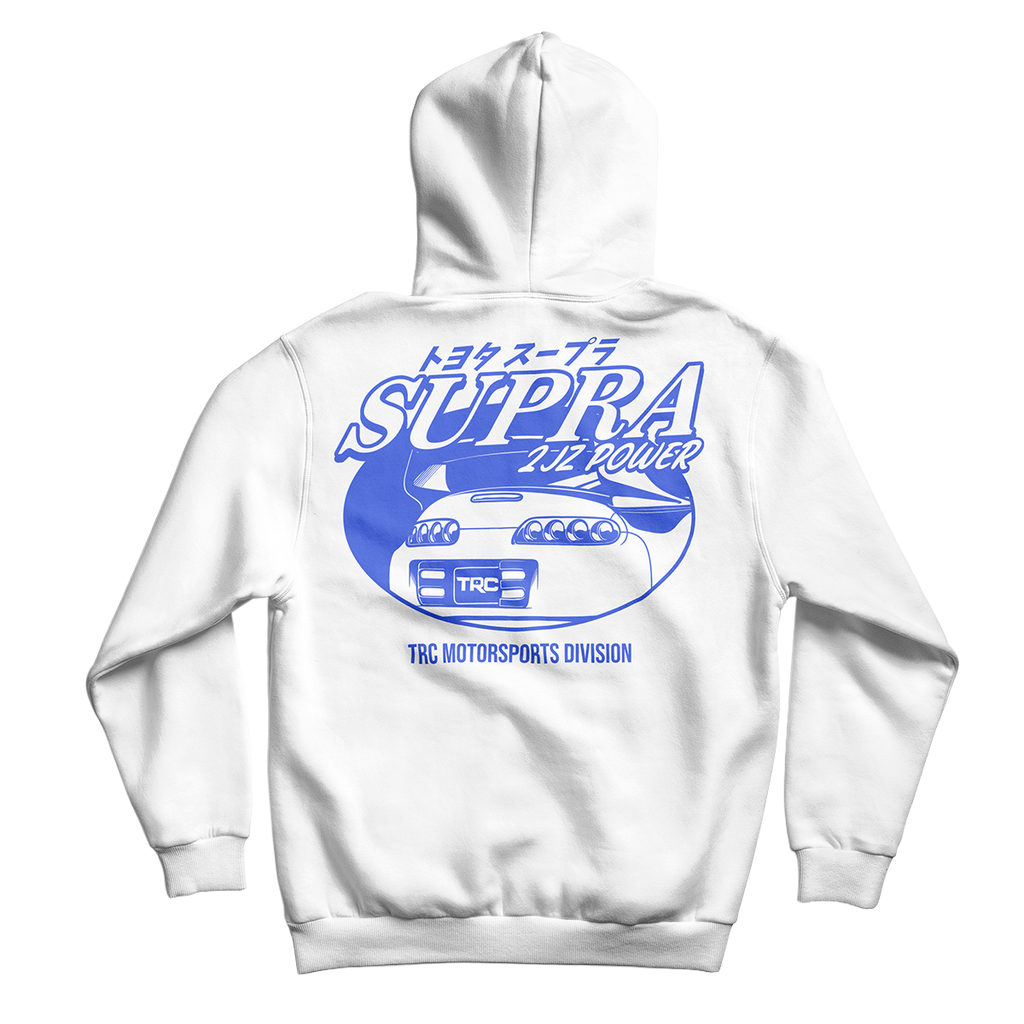 TRC Supra '2JZ Power' Premium White Hoodie (1300 Entries) – That Racing ...